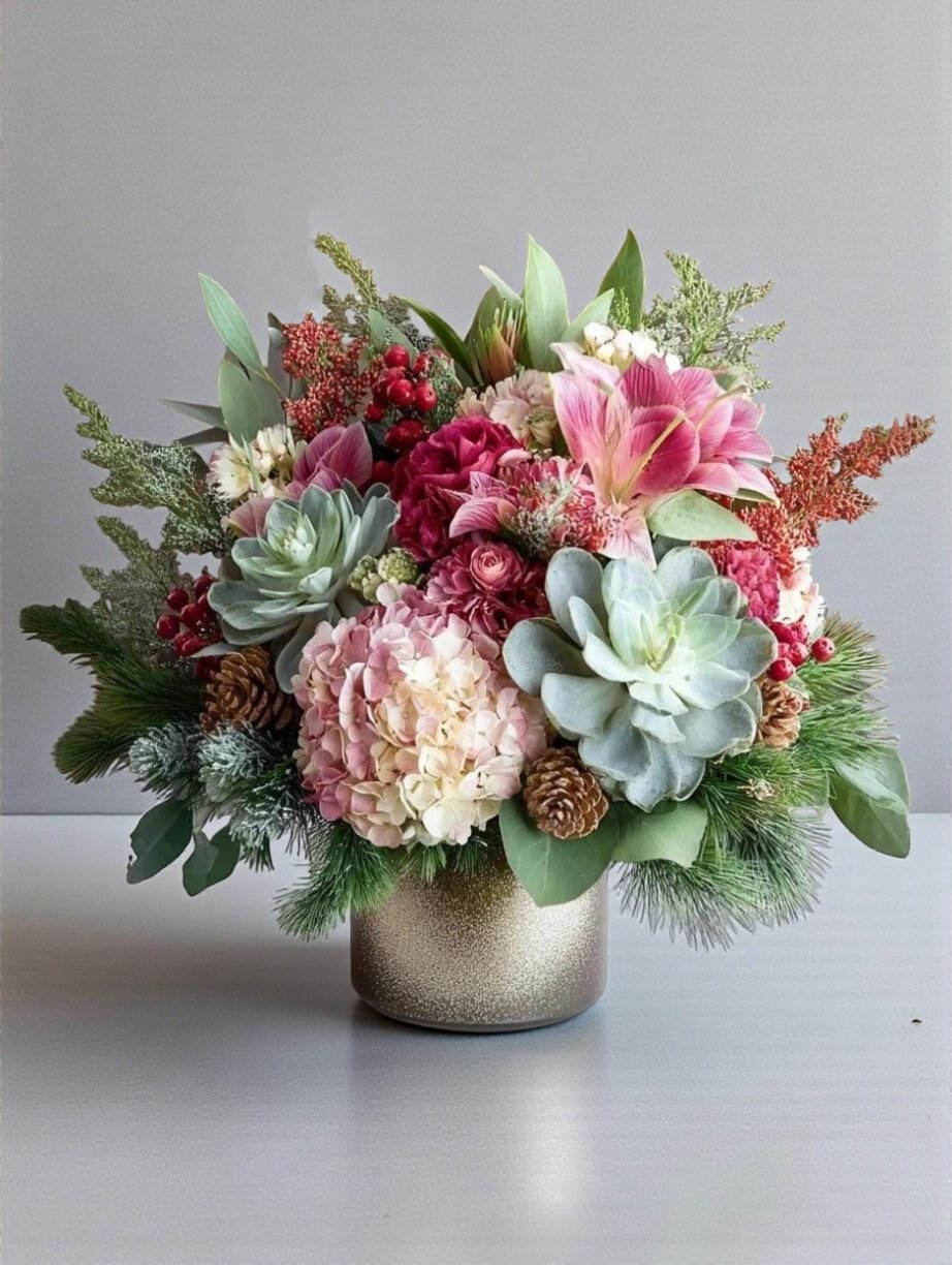 Festive Velvet & Pine: Centerpiece