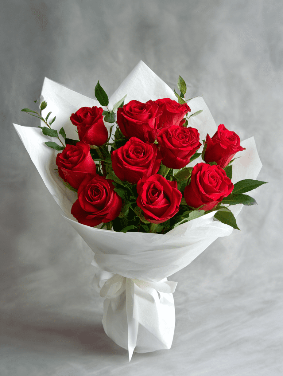 Red Roses: Wrapped Bouquet | Buy flowers Boca Raton